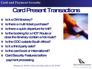 Card Security Training Powerpoint Presentation | PPT