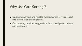 Card sorting | PPTX