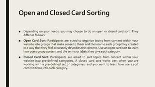 Card sorting | PPTX