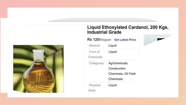 Cardanol database | PPT