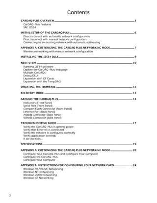 CarDAQ Plus Manual from Clark Heintz Tools & Equipment LLC | PDF