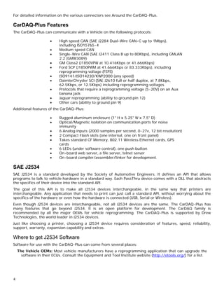 CarDAQ Plus Manual from Clark Heintz Tools & Equipment LLC | PDF