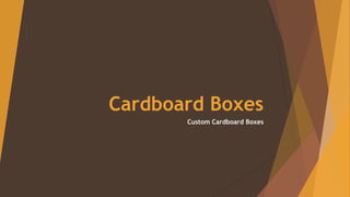 Cardboard Boxes | PPT