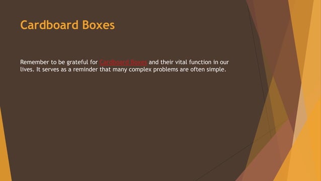 Cardboard Boxes | PPT