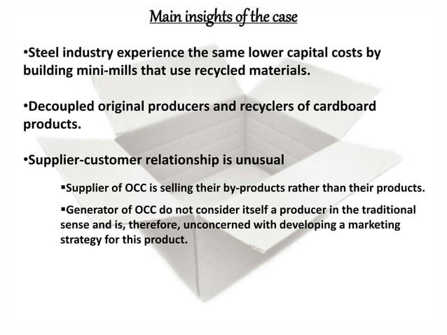 SCM case study: Cardboard mfg units | PPTX