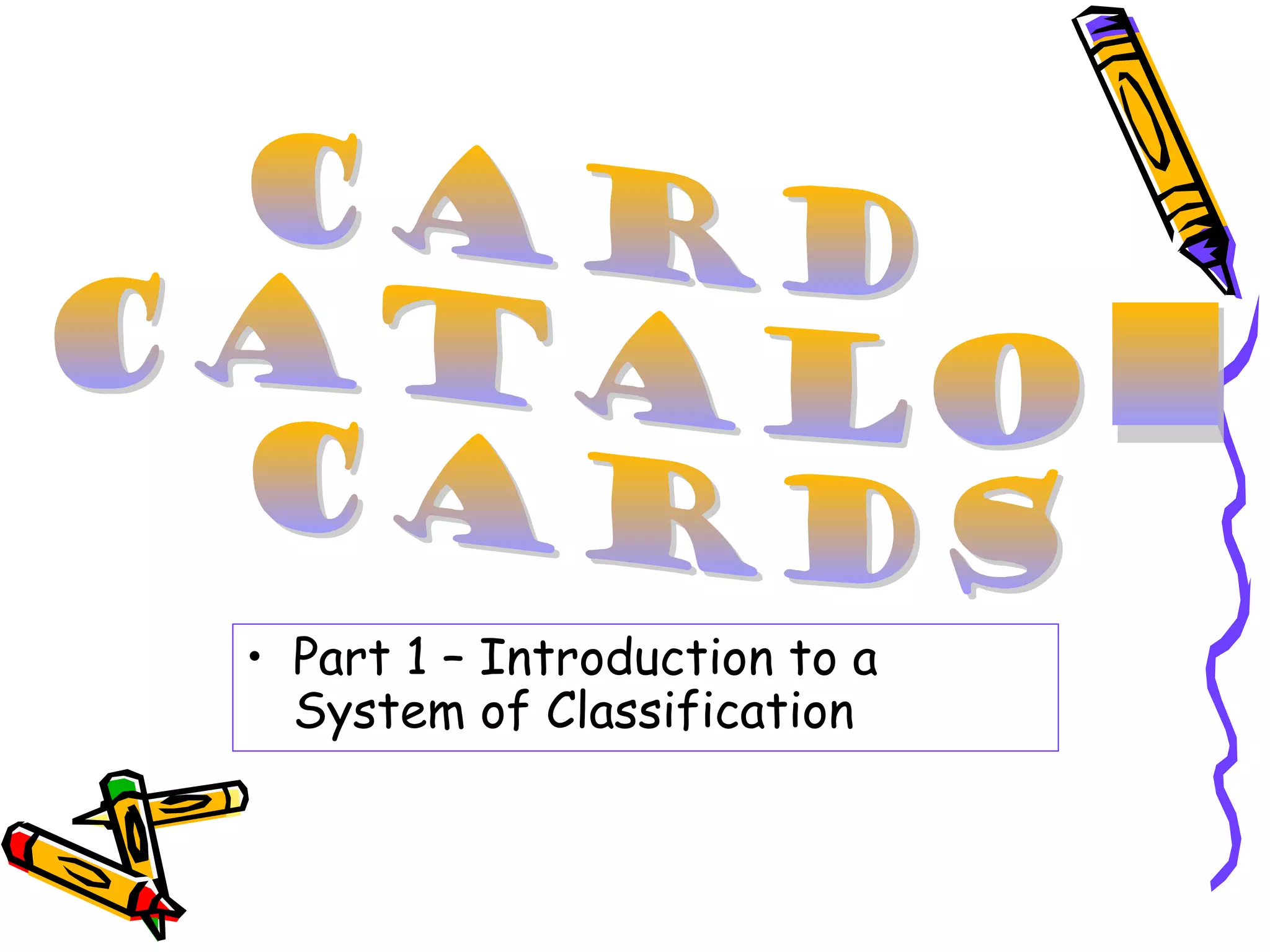 Card catalog (library) | PPT