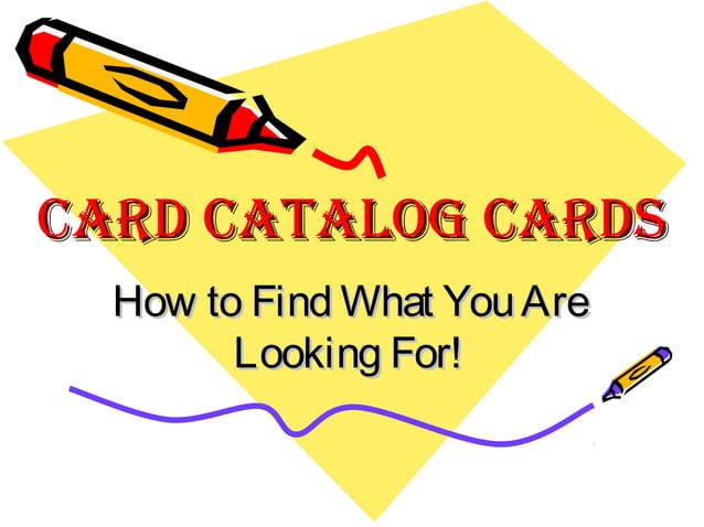 Card catalog (library) | PPT