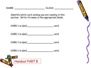 Card catalog (library) | PPT