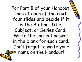 Card catalog (library) | PPT