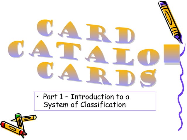 Card catalog (library) | PPT