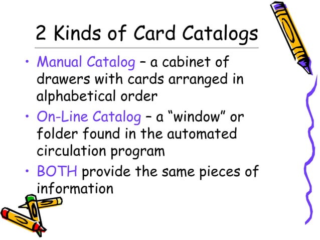 Card catalog (library) | PPT
