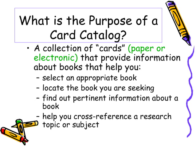 Card catalog (library) | PPT