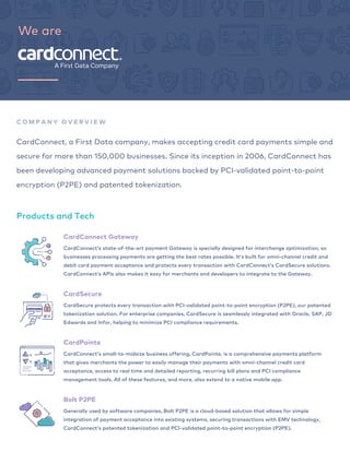 CardConnect Fact Sheet | PDF