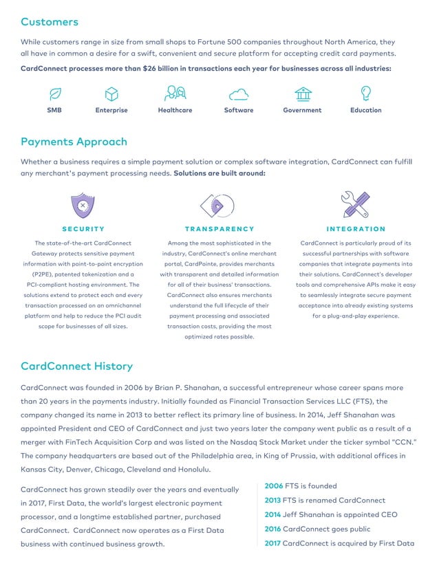 CardConnect Fact Sheet | PDF