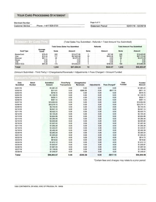 CardConnect B2B Sample Statement | PDF