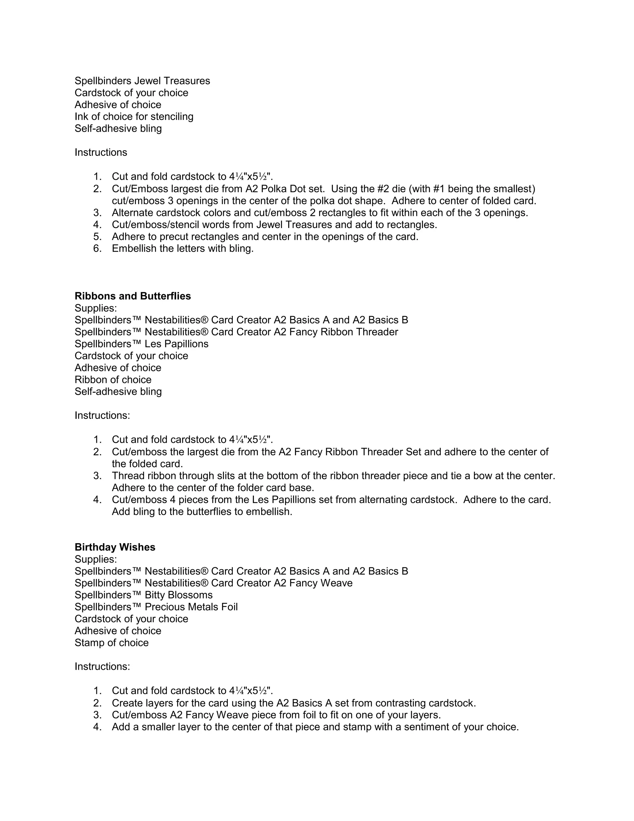 Spellbinders™ Nestabilities® Card Creator Cards by Stacey Caron | PDF