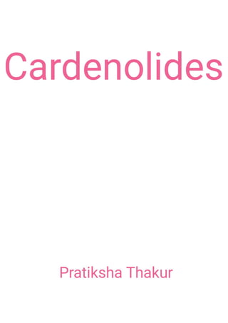 Cardenolides | PDF