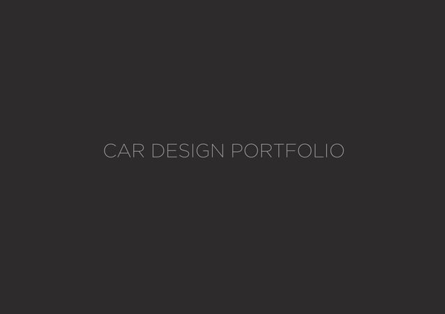 Car design portfolio | PPT