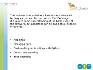 CardExchange Technical Webinar | PPT