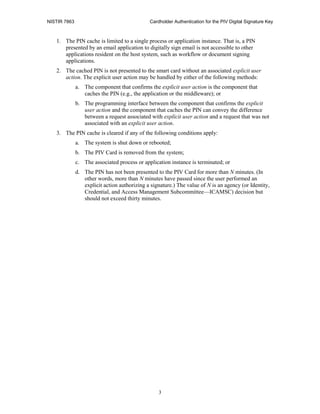 Cardholder authentication for the piv dig sig key nist ir-7863 | PDF ...