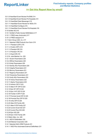 Cardiac Rhythm Management Devices World Markets | PDF