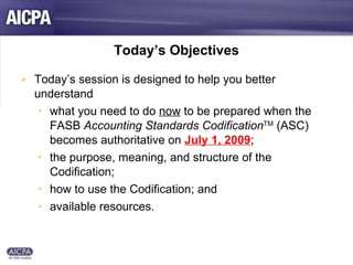 AICPA Presentation on GAAP Codification | PPT