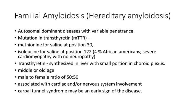 CARDIAC AMYLOIDOSIS a brief review – sameer.pptx | Heart and ...