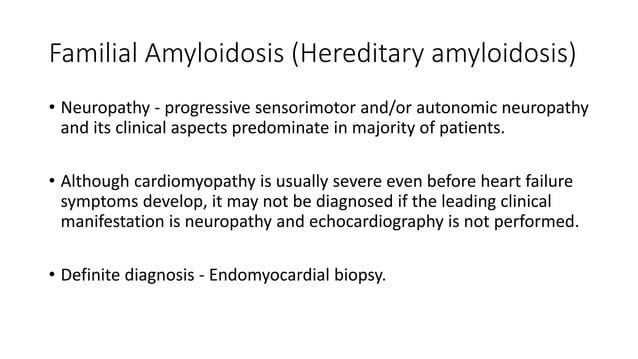 CARDIAC AMYLOIDOSIS a brief review – sameer.pptx | Heart and ...