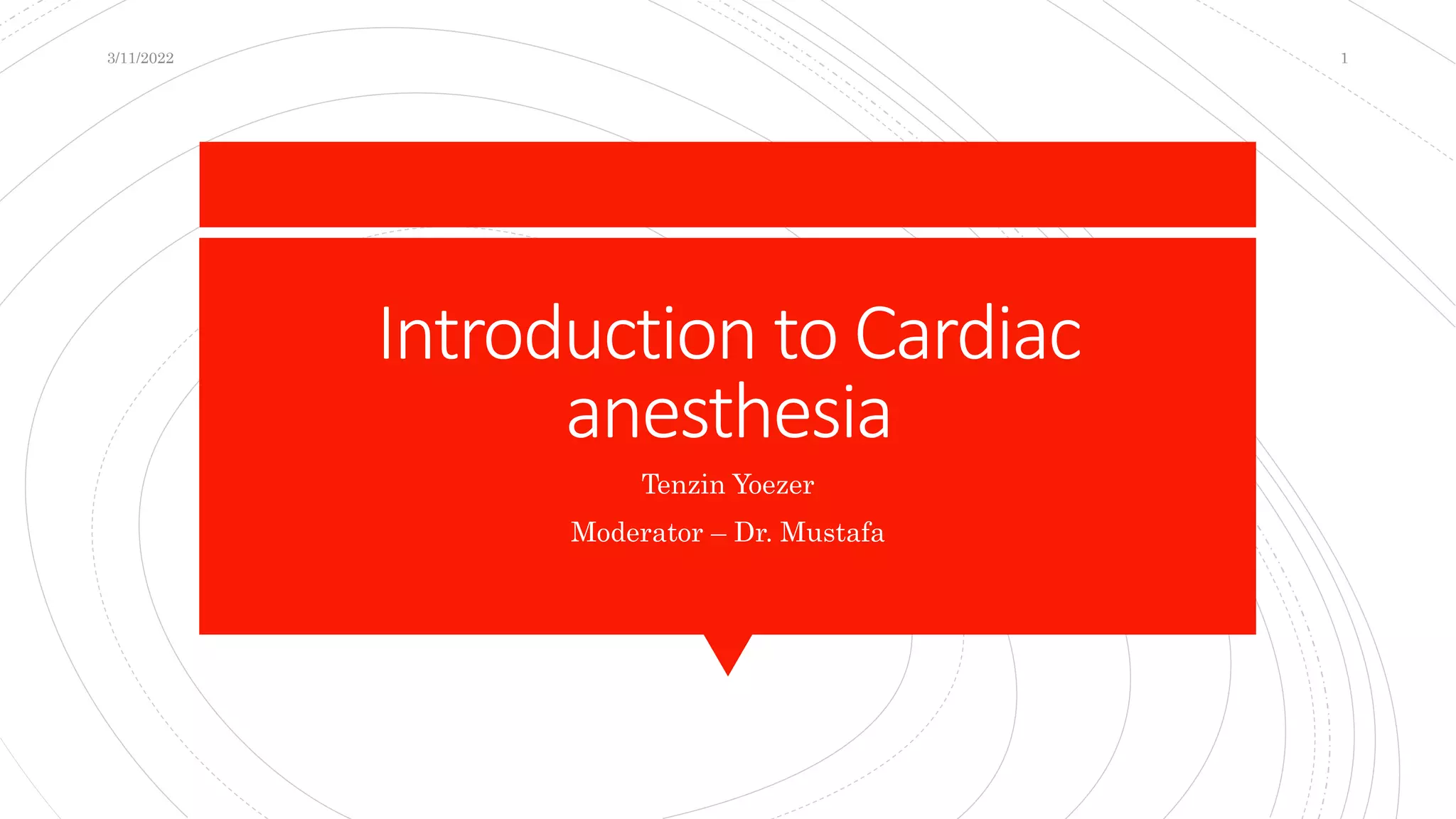 Introduction to Cardiac anesthesia | PPTX