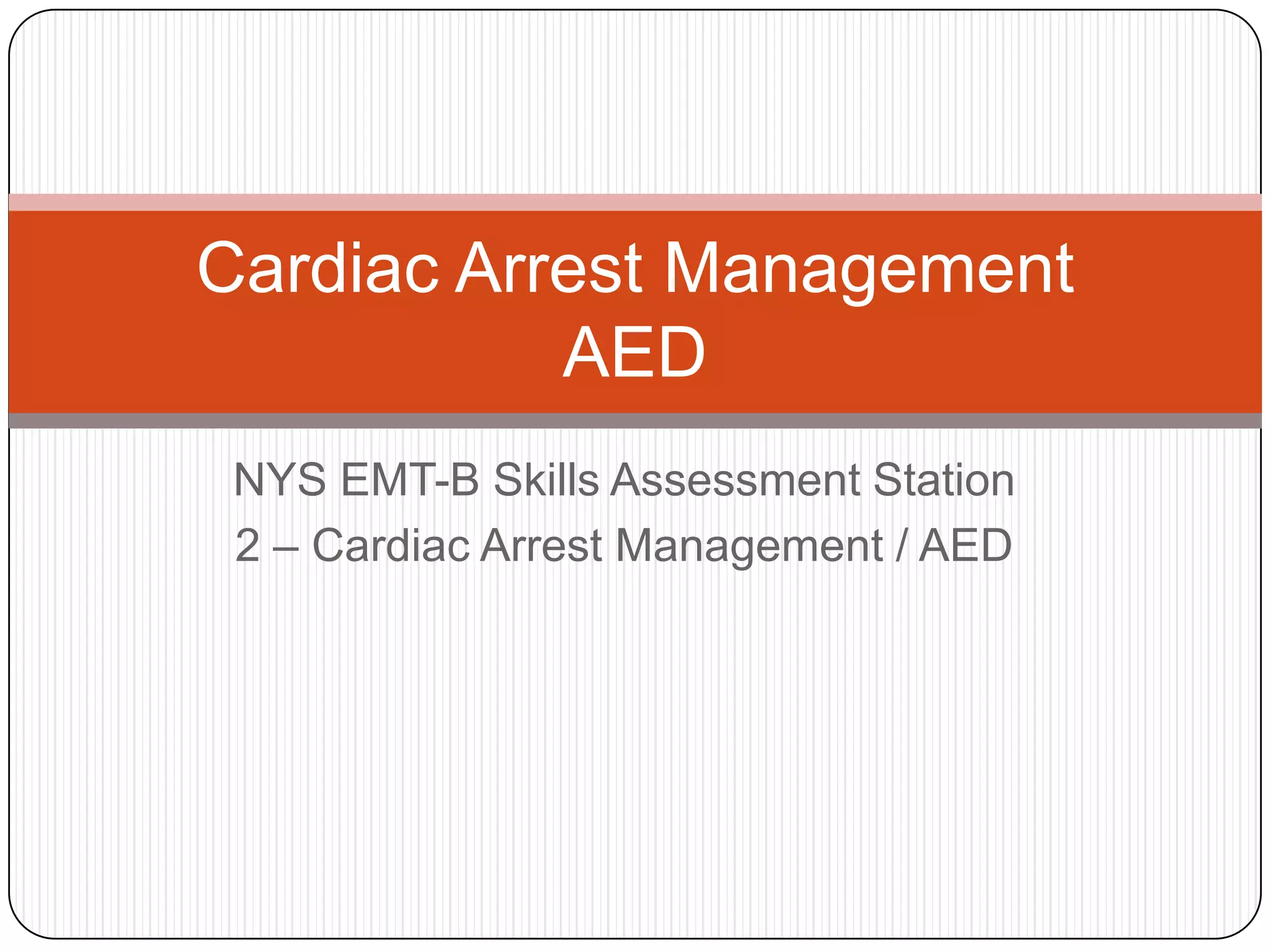 Cardiac arrest management | PPTX