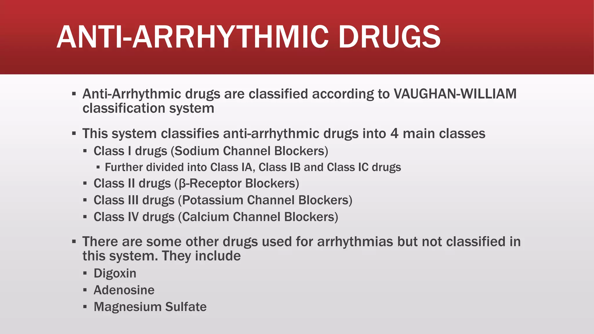 Cardiac arrhythmia and anti arrhythmic drugs | PPT