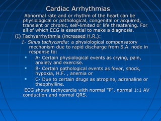 pediatrics.Cardiac arrhythmias.(dr.hader) | PPT