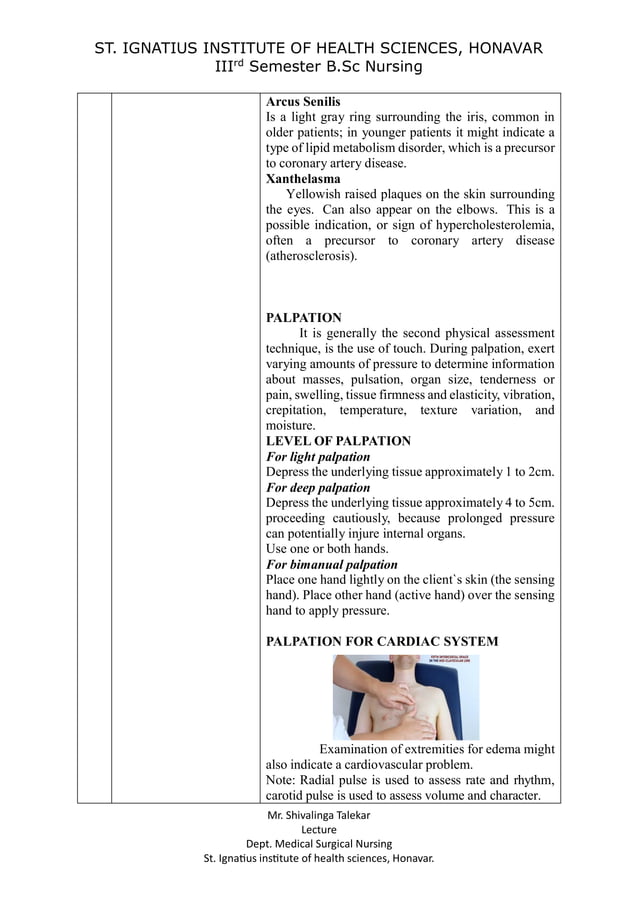 Cardiac Assessment for B.sc Nursing Student.pdf | Heart and ...