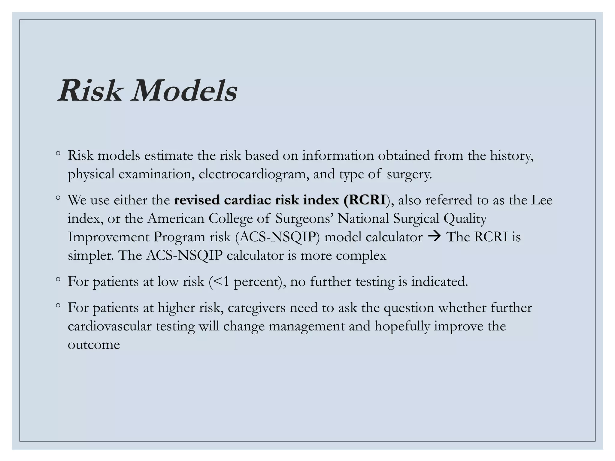 Cardiac assessment in non cardiac surgery | PPT