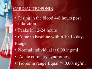 Cardiac biomarkers clinical | PPTX