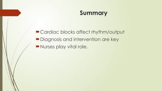 Cardiac block, B.S.Nursing, CTVS Nursing | PPT