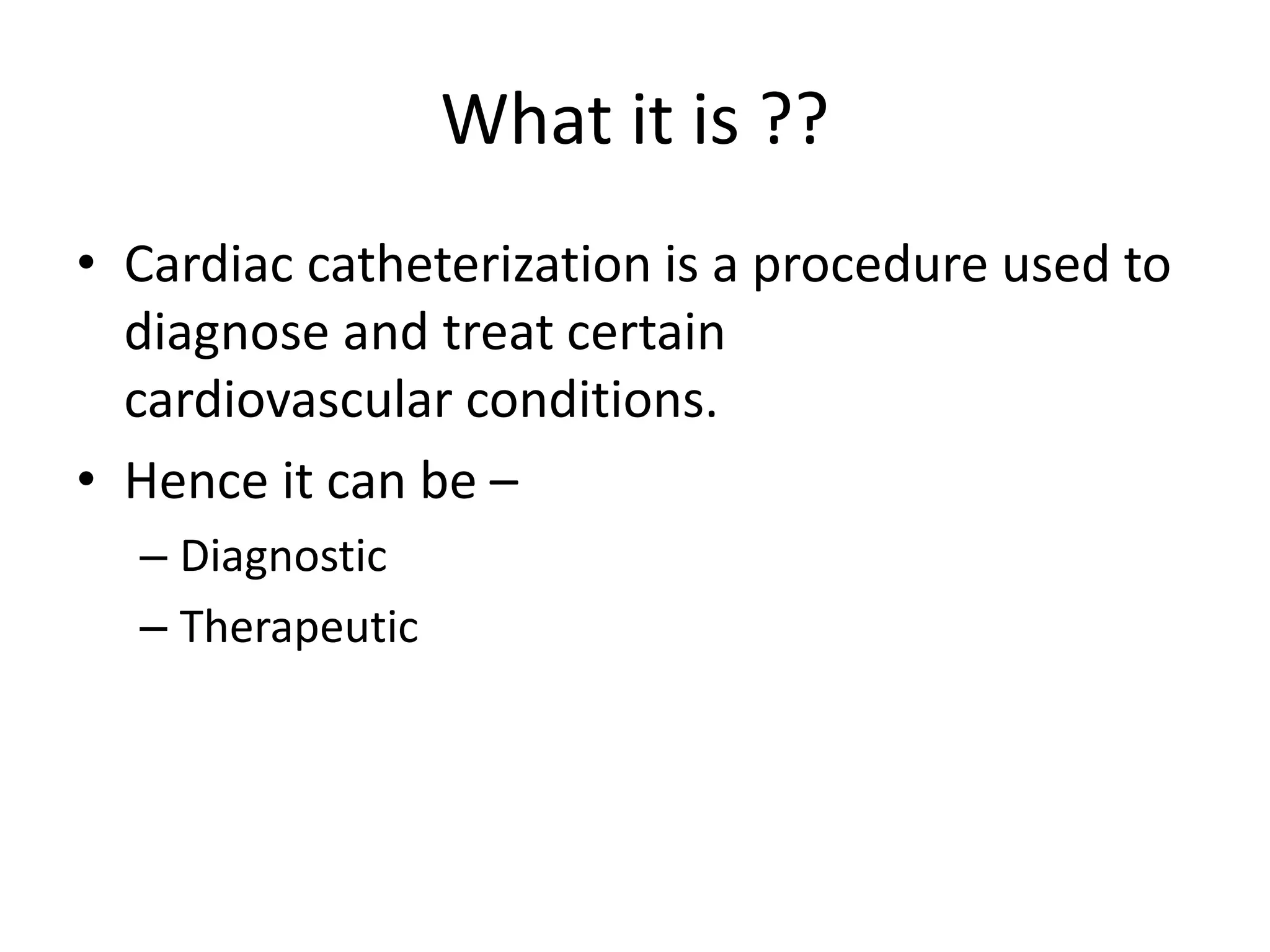Cardiac catheterisation | PPT