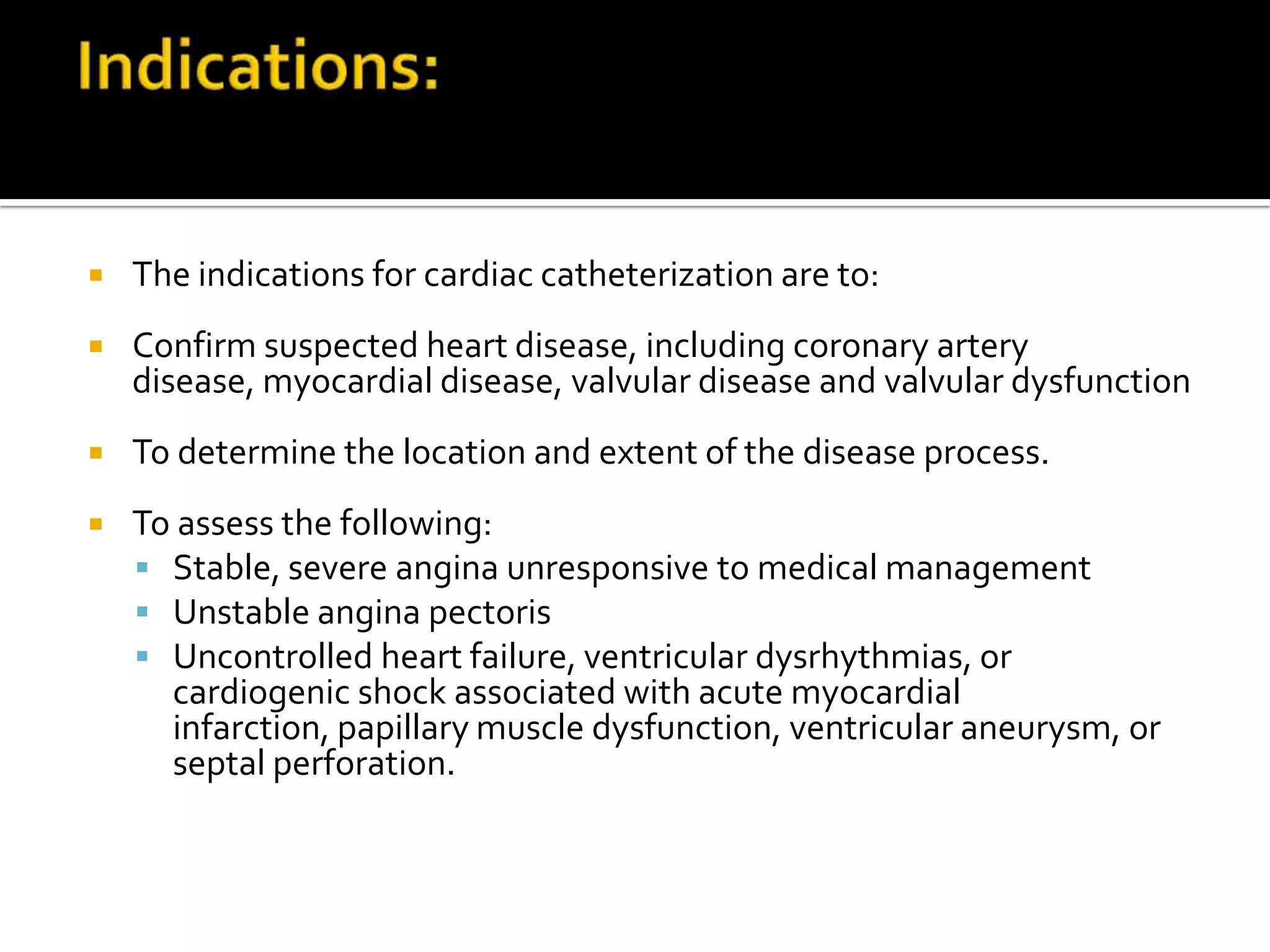 Cardiac catheterization | PPTX