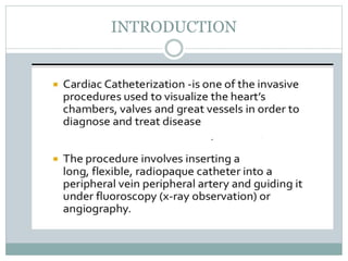 Cardiac cath principles in pediatrics | PPTX