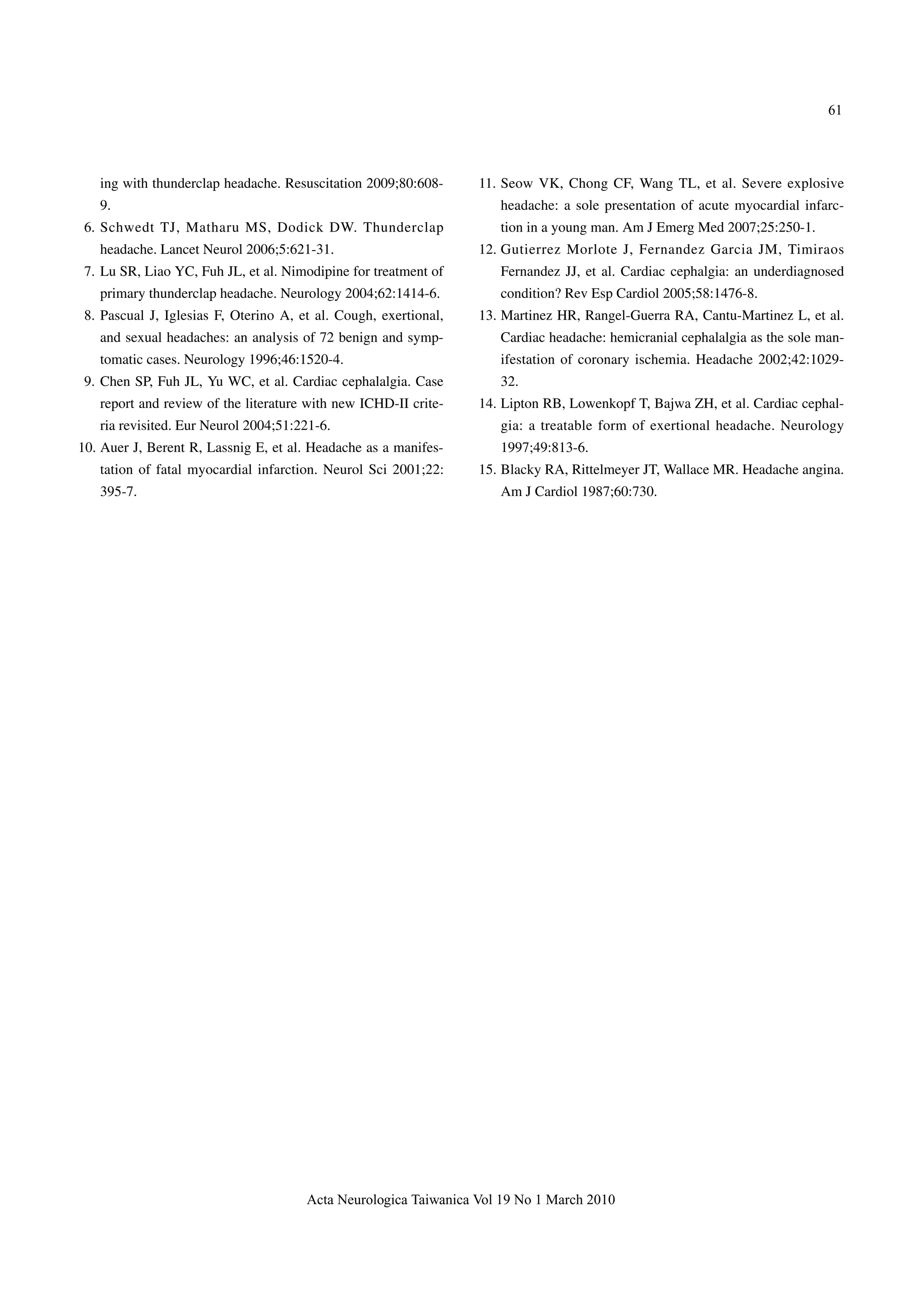 Cardiac cephalalgia | PDF