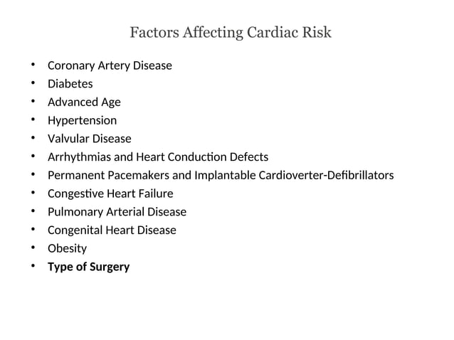 cardiac Clearance, Risk Assessment Surgery.ppt