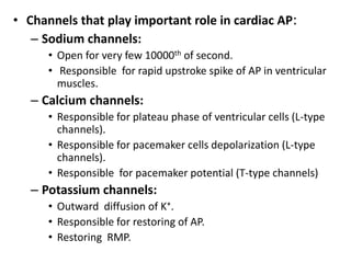 Cardiac contraction electrophysiological property | PPTX