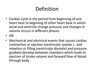Cardiac cycle physiology ppt | PPTX