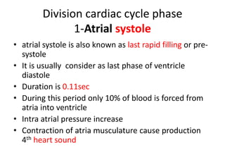 Cardiac cycle physiology ppt | PPTX