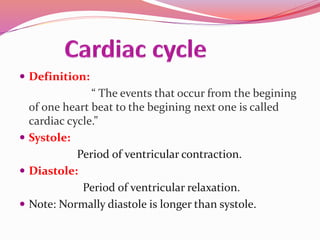 Cardiac cycle topic SlideShare | PPTX