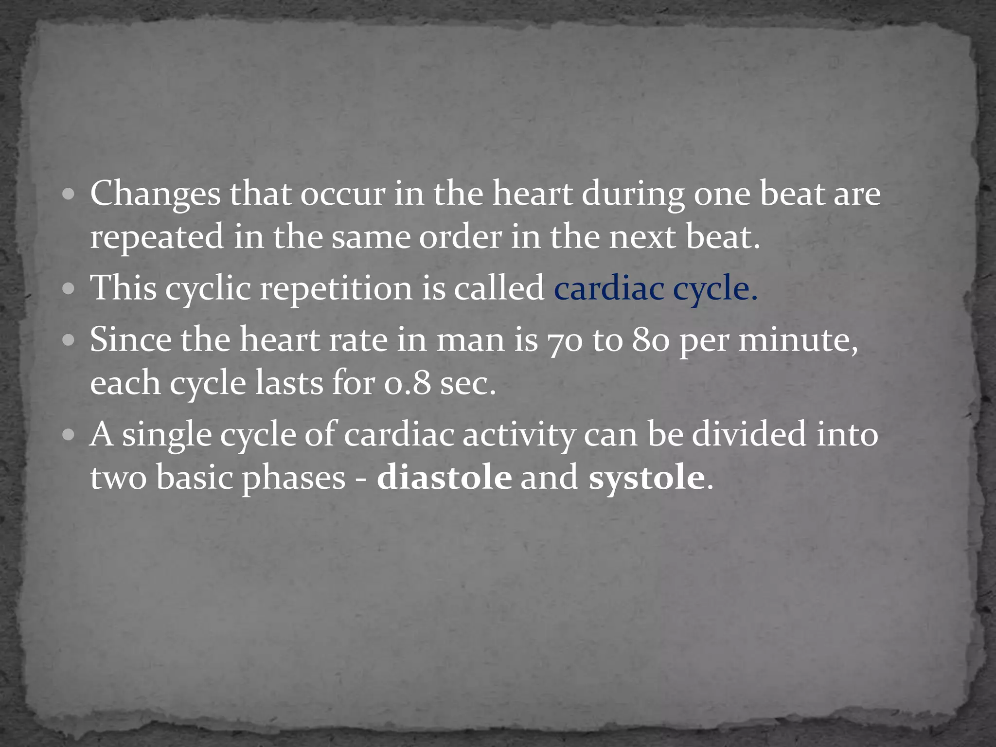 Cardiac cycle - systole & diastole | PPTX