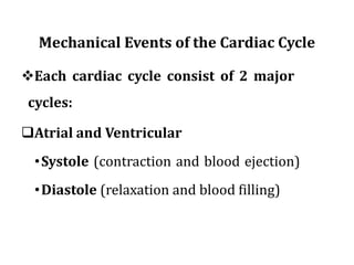 Cardiac Cycle and its various phases shown | PPT