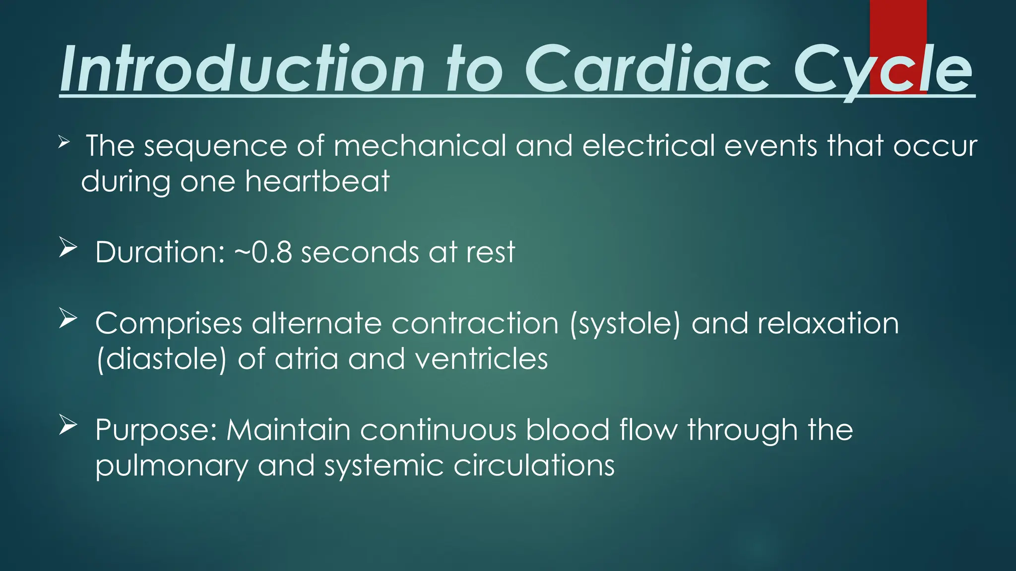 CARDIAC CYCLE, Phases of Cardiac Cycle.pptx