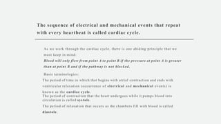 CARDIAC CYCLE AND CARDIAC OUPUT yes correct | PPT