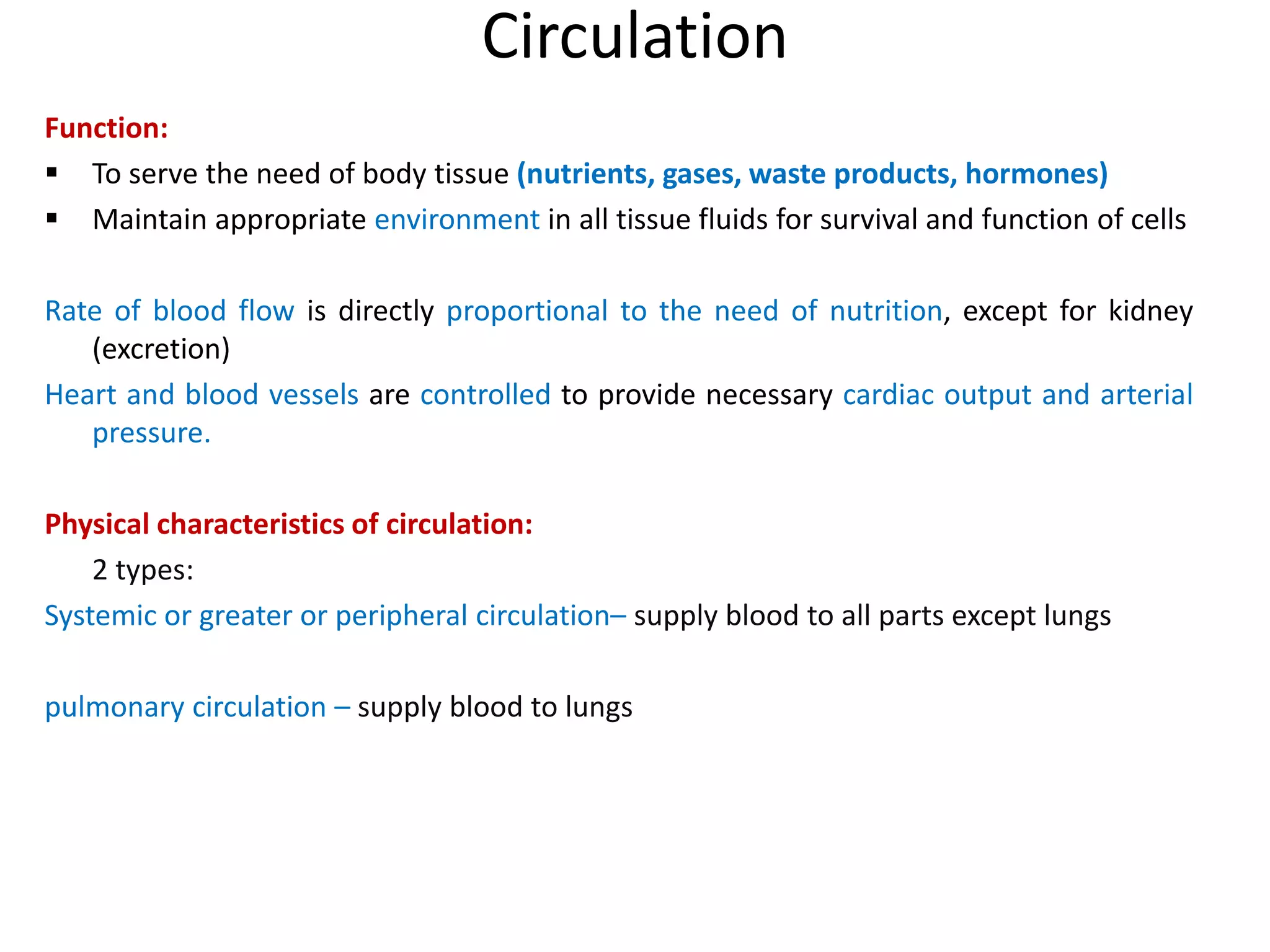 Heart - Blood Circulation and Function of cardiac muscles | PPT